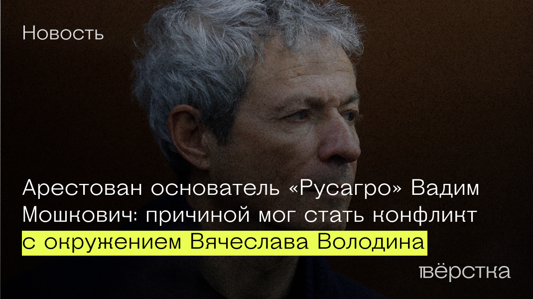 Арест основателя «Русагро» Вадима Мошковича: что известно?